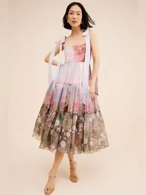 Dresses | Geisha Design Isabella Tiered Squareneck Aline Mididress ...